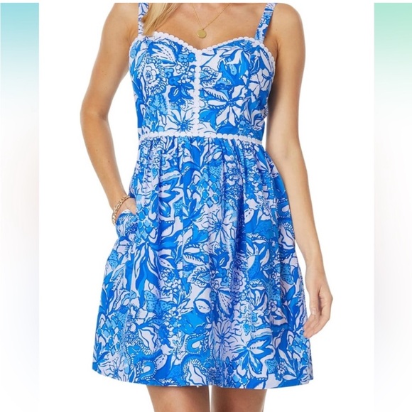 Lilly Pulitzer | Dresses | Lilly Pulitzer Haylan Dress In Blue Tang ...
